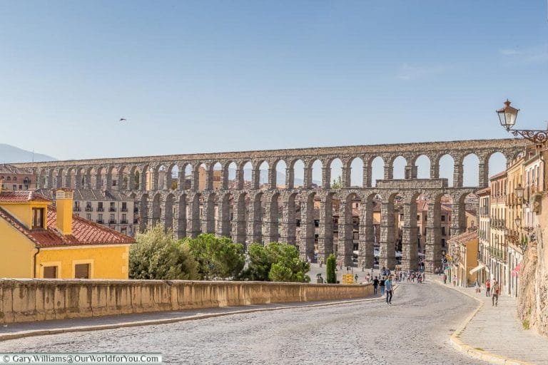 The Aqueduct, a centuries old water carrier, Segovia, Spain - Our World ...